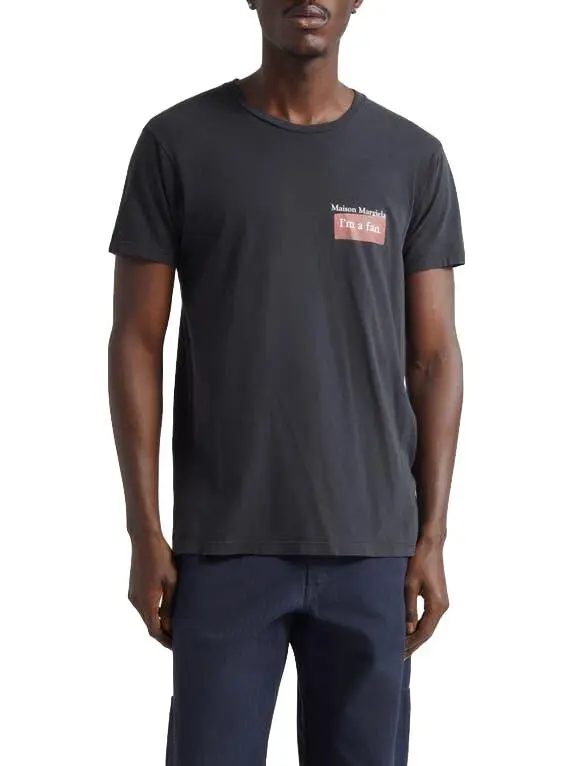 MAISON MARGIELA Fan Cotton Graphic T-shirt - Charcoal