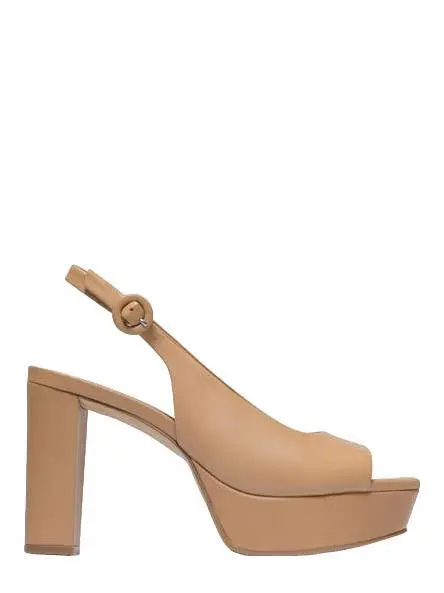 Bernardo Vega Platform Heel Sandal - Dune