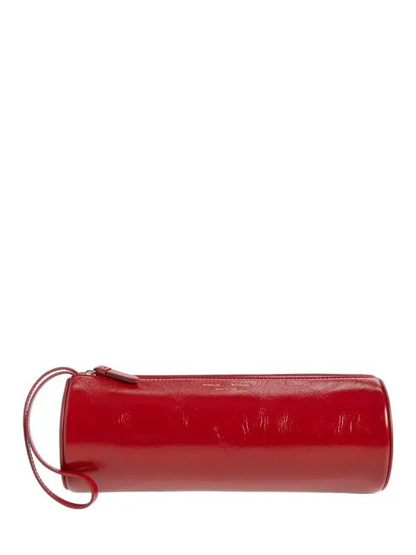 Proenza Schouler Silo Shiny Round Clutch - Red