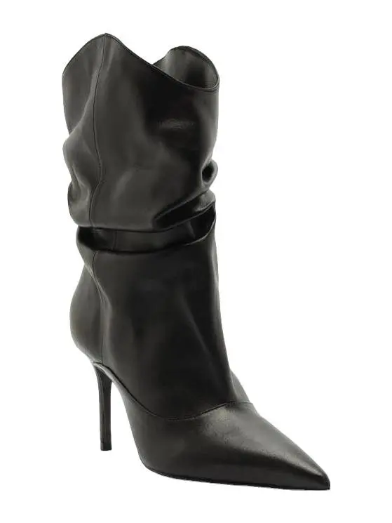 Schutz Slouch Pointed Toe Boots - Black
