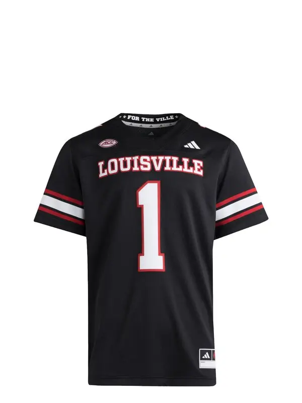 Adidas Louisville Cardinals Premier Strategy Throwback Football Jersey - Black
