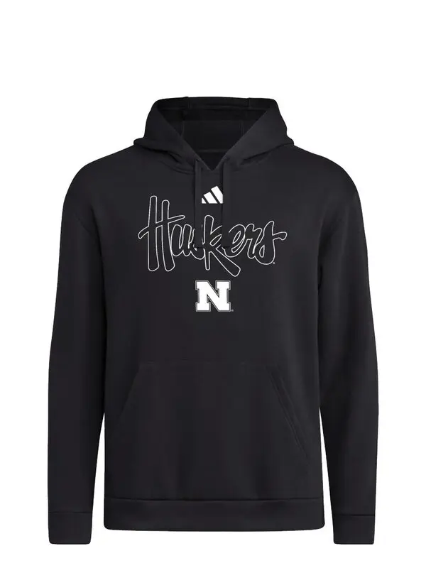 Adidas Nebraska Cornhuskers Fleece Hoodie - Black / Ncaa-neb-7n1