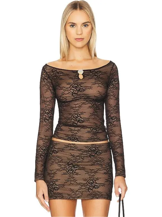 BUCI Alder Lace Top - Black