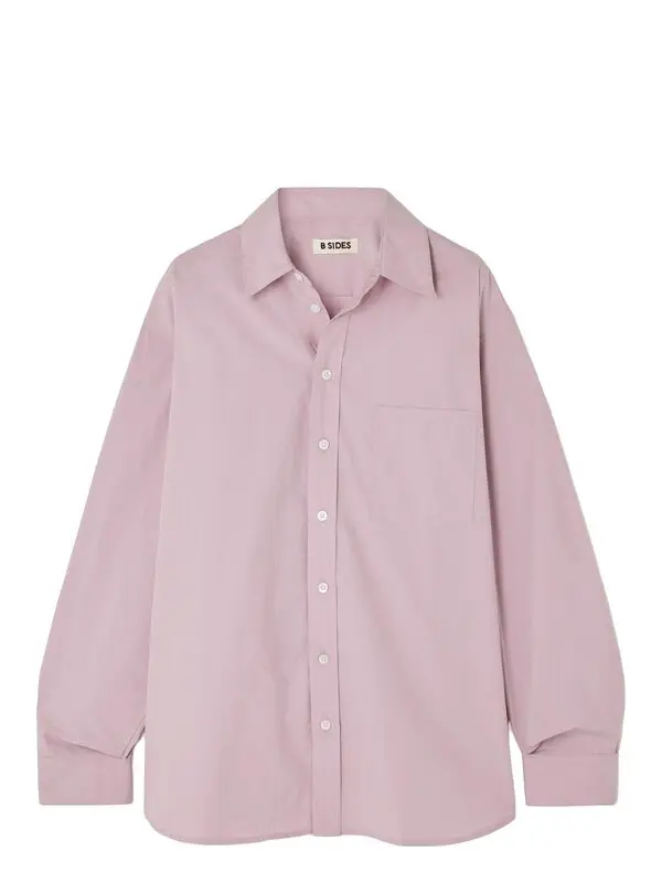 B Sides Nolan Cotton-poplin Shirt - Purple