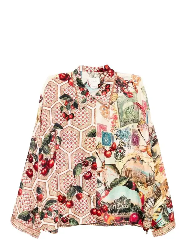 Camilla Printed Blouse - Red
