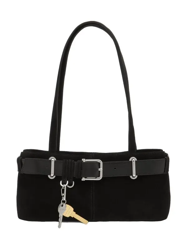 OSOI Shoulder Brocle Mini Bag - Suede Black