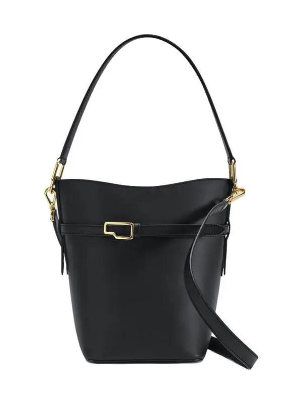 ATP ATELIER Cremella Leather Bucket Bag - Black