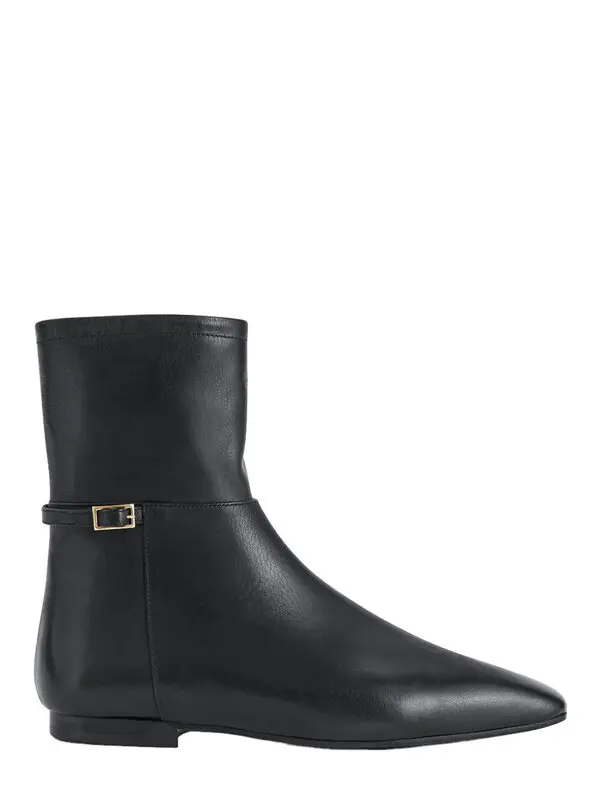 ATP ATELIER Barzio Leather Ankle Boots - Black