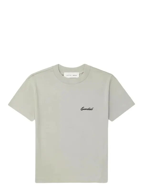 Fear Of God Embroidered-logo Cotton T-shirt - Green