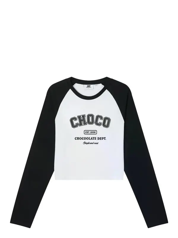 CHOCOOLATE Raglan-sleeve Cropped T-shirt - White