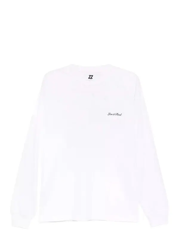 Izzue Slogan-embroidered T-shirt - White