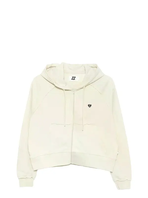 Izzue Distressed Cotton Hoodie - Neutrals