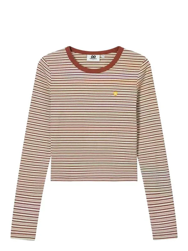 CHOCOOLATE Striped Long-sleeve T-shirt - Orange