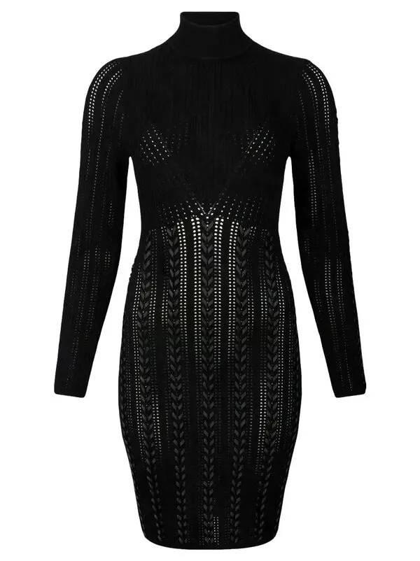 Liu Jo Punched Braided Ribbon Dress - Black