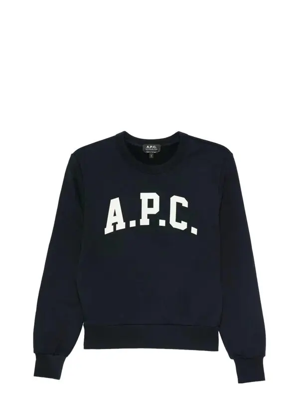 A.p.c. Logo-appliqué Sweatshirt - Blue