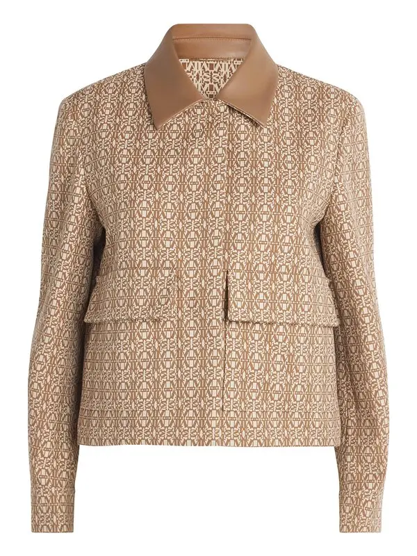 Max Mara Cotton Monogram Jacket - Beige