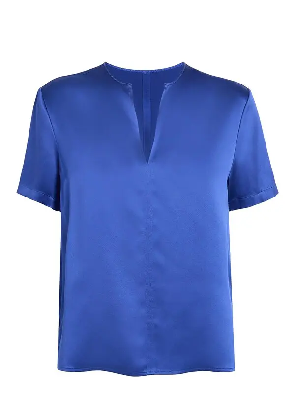 JOSEPH Silk Gala Blouse - Blue
