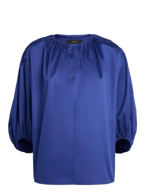 JOSEPH Cotton Godin Blouse - Blue