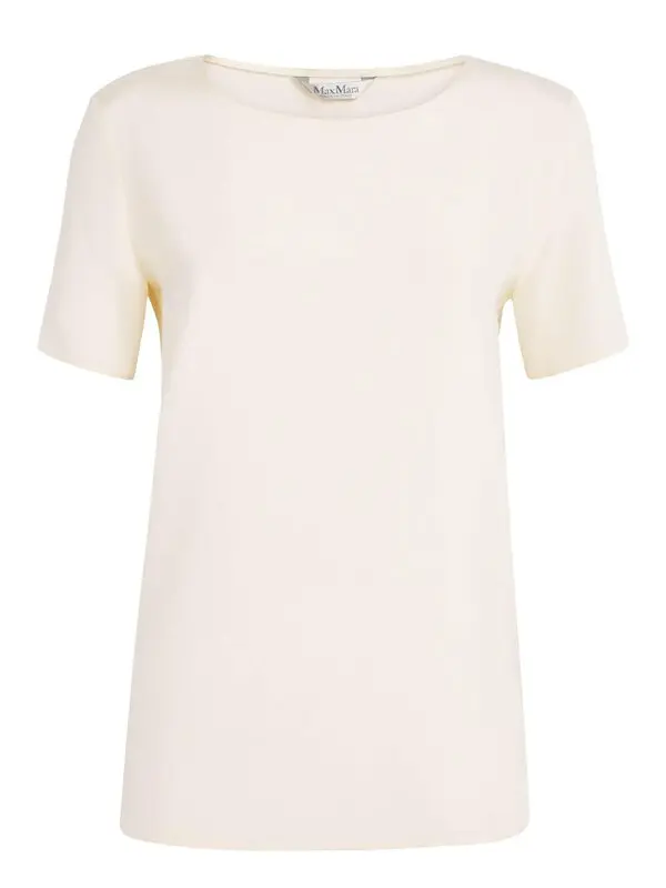 Max Mara Stretch-silk T-shirt - White