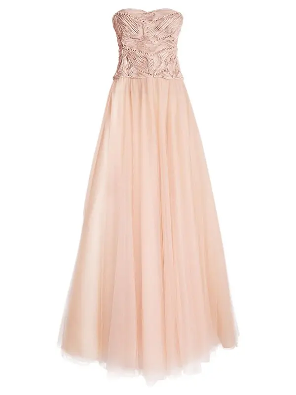 Costarellos Vietta Georgette Gown - Pink