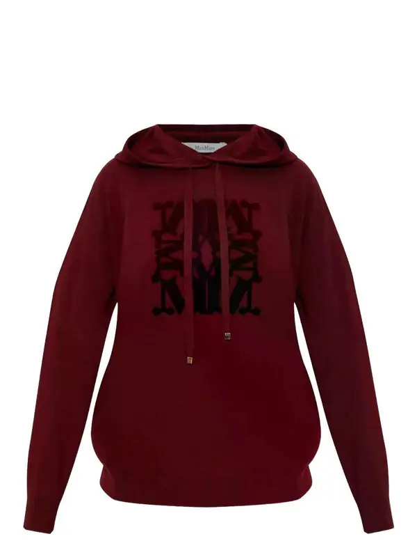 Max Mara Logo-detail Hooded Sweater - Red