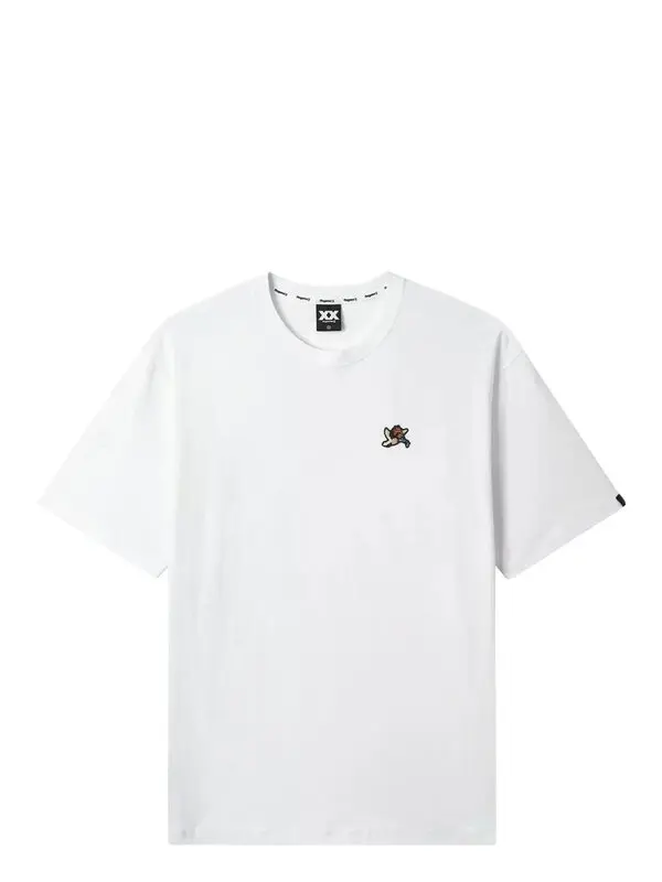 FINGERCROXX Cherub-embroidered T-shirt - White