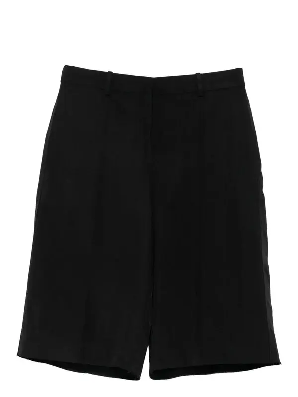 JIL SANDER Frayed-hem Shorts - Black