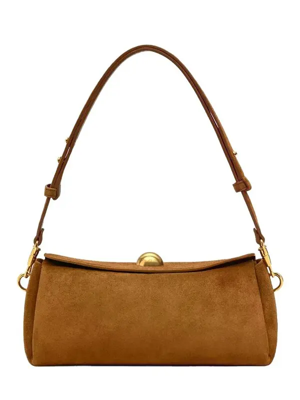 Ami Carrousel Suede Bag - Brown