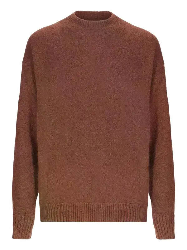 LANEUS Round-neck Sweater - Brown