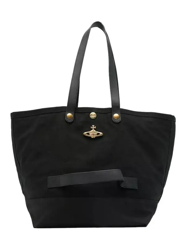 VIVIENNE WESTWOOD Logo Orb-embellished Tote - Black