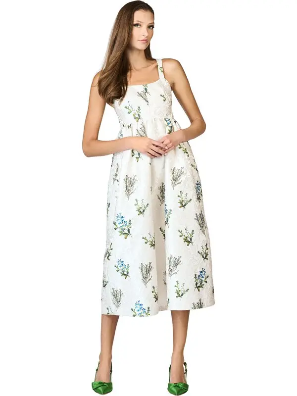 Sachin & Babi Olena Fit And Flare Midi Dress - Pearl Panicle