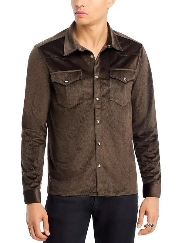 John Varvatos Andres Long Sleeve Shirt - Espresso