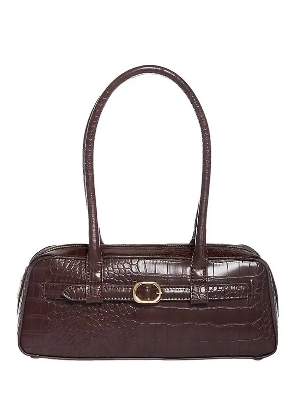 Aqua East West Belted Bag - Chocolate