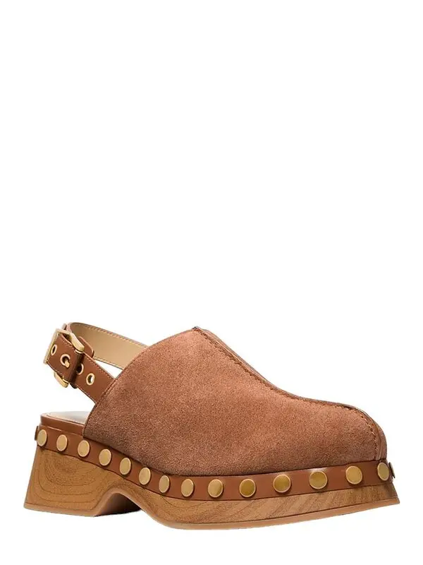 Michael Kors Esra Studded Clogs - Luggage
