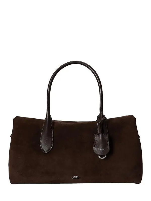 Polo Ralph Lauren Bellport Suede Satchel - Chocolate/tobacco