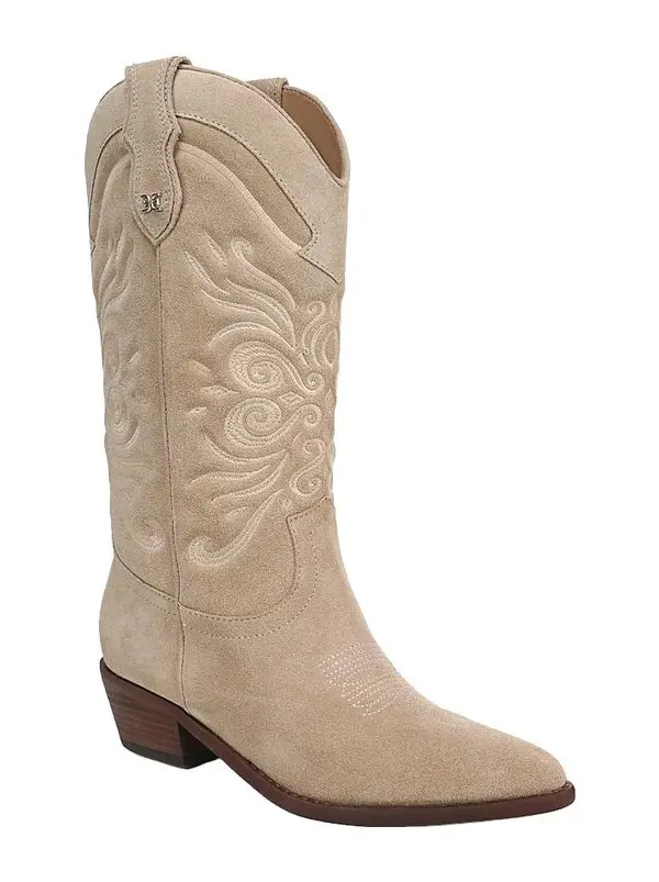 Sam Edelman Robbie Cowboy Boots - Beige