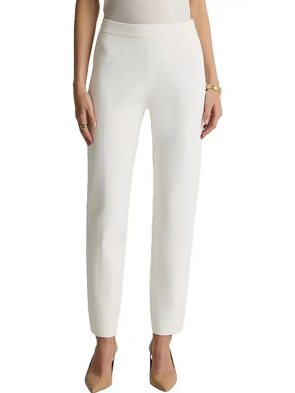 St. John Pull On Knit Pants - Ivory