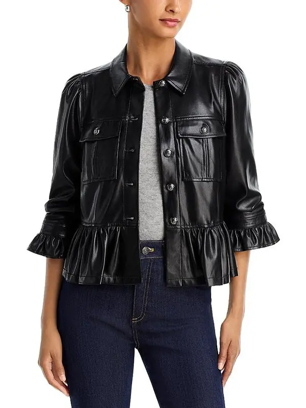 Cinq À Sept Lite Faux Leather Delanie Jacket - Black