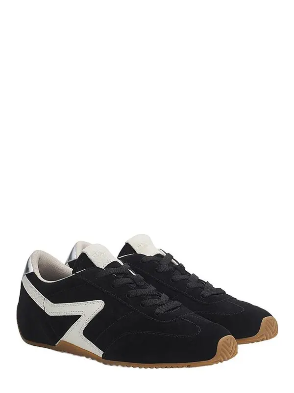 Rag & Bone Leopard Print Retro Running Sneakers - Black/white