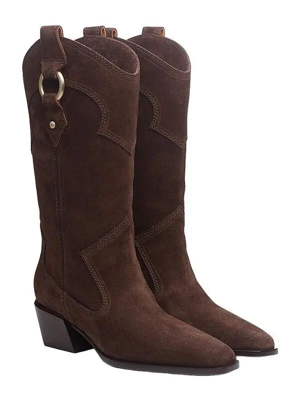 Rag & Bone Joni Cowboy Boots - Dark Espresso
