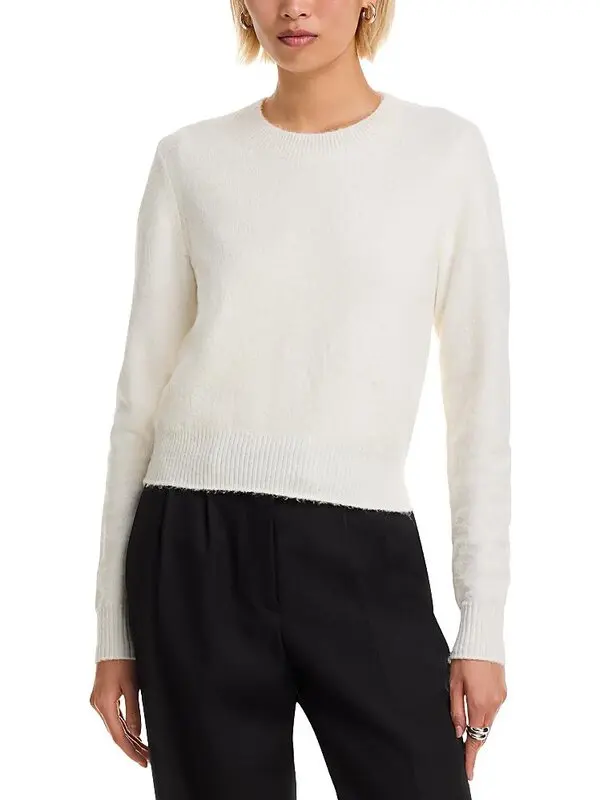 French Connection Ellie Knit Crewneck Sweater - Porcelain Cream
