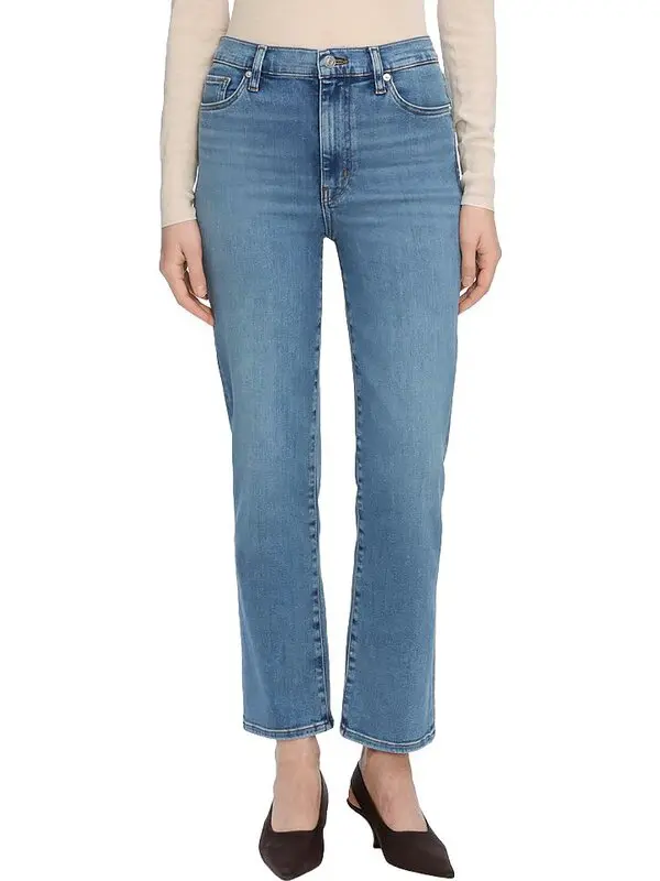 FRAME Le Sleek Straight High-rise Jeans - Flip