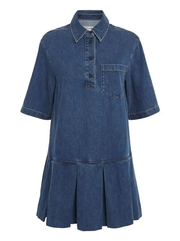 FRAME The Tennis Denim Mini Dress - Potion