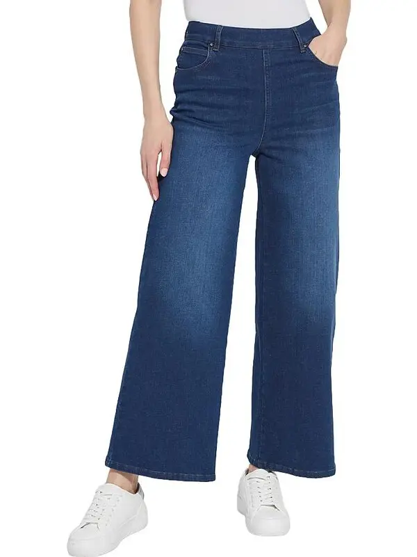 Lyssé Sylvie Pull On Wide Leg Jeans - Indigo Black