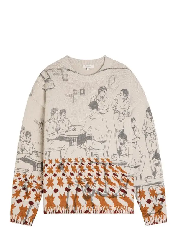 JW Anderson Intarsia Wool-blend Jumper - Grey
