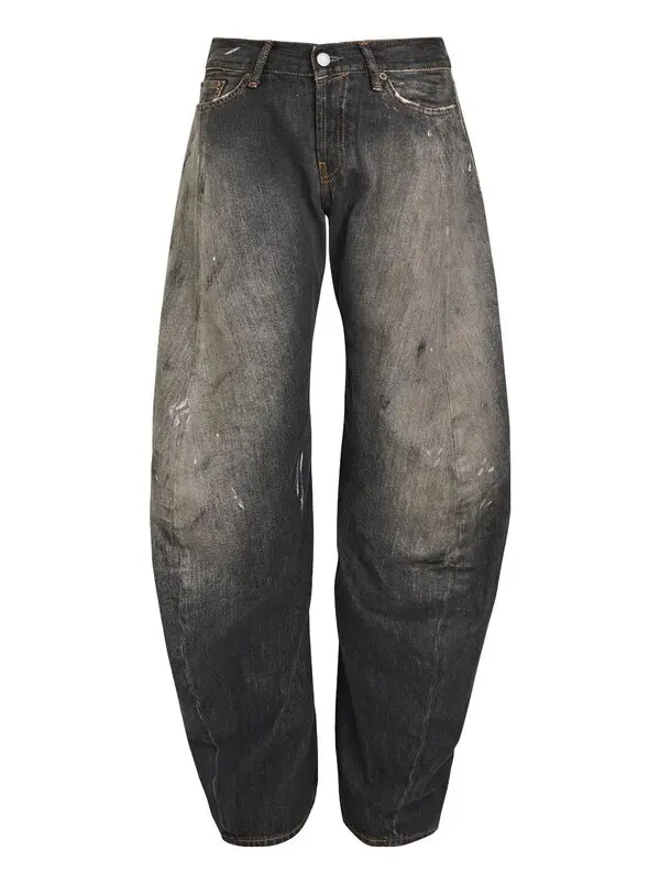 Acne Studios 2006f Distressed Wide-leg Jeans - Black