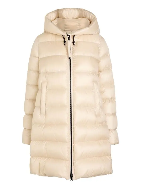 Moncler Suyenne Hooded Quilted Shell Parka - Beige