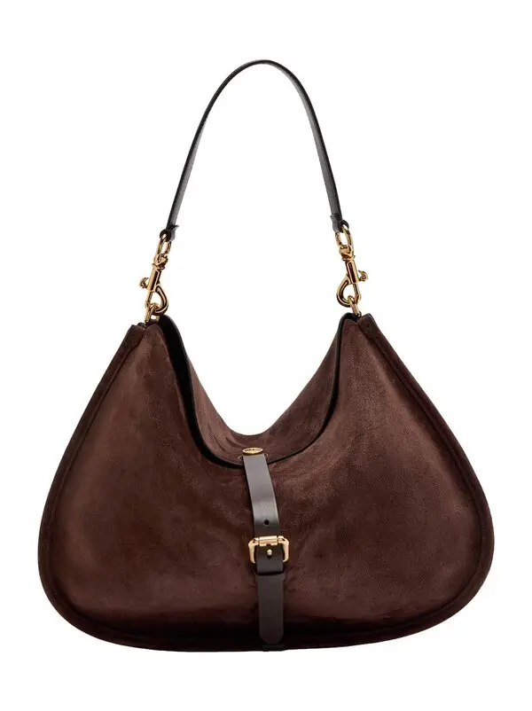 Etro Pony Xl Suede Tote Bag - Brown