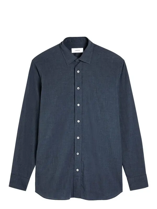 LARDINI Cotton Shirt - Dark Blue