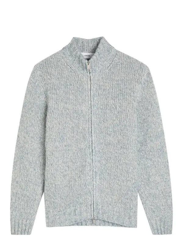 LARDINI Wool-blend Cardigan - Light Grey